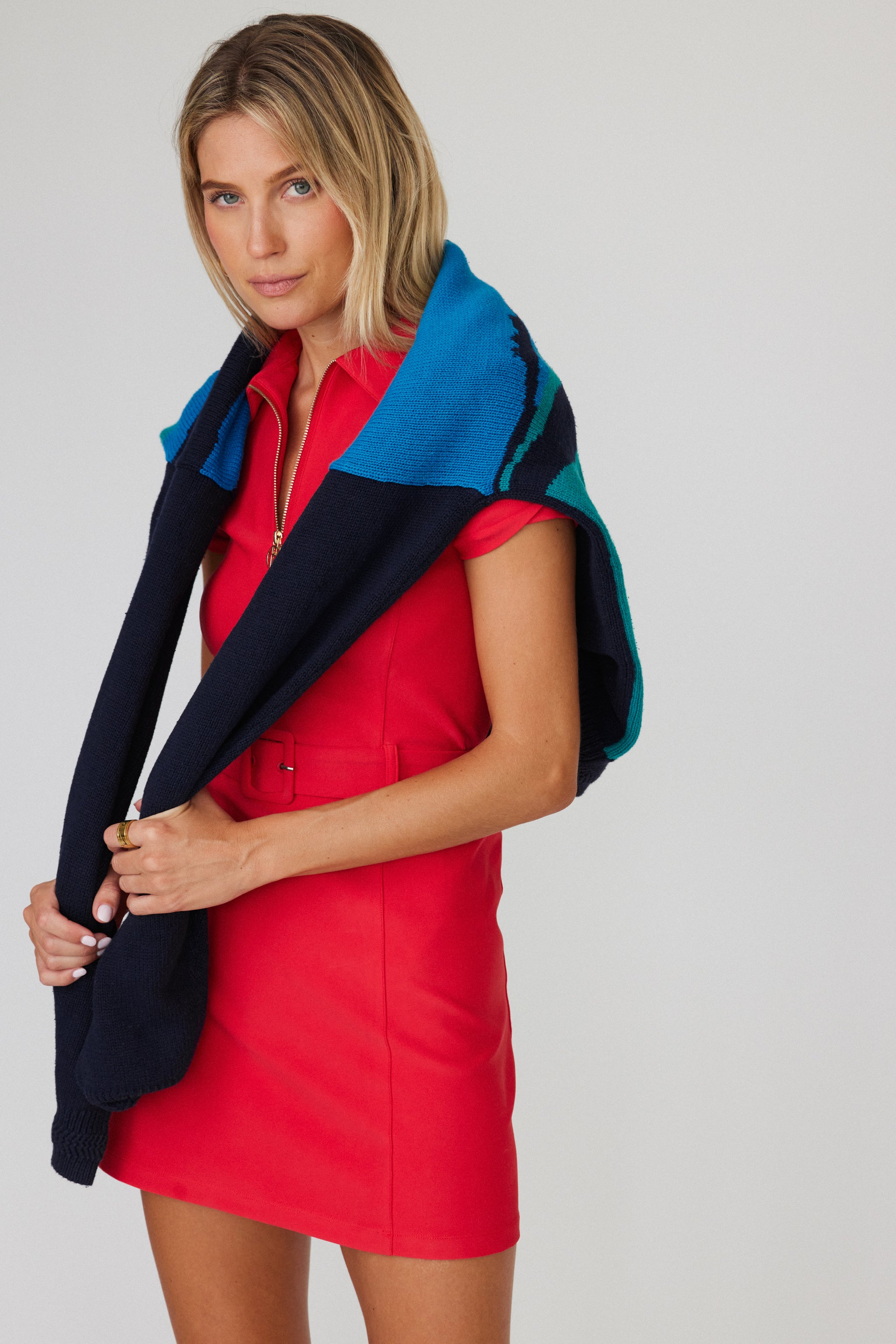 Everyday Women’s Belted Golfing Dress, Red – Goldie Byrd