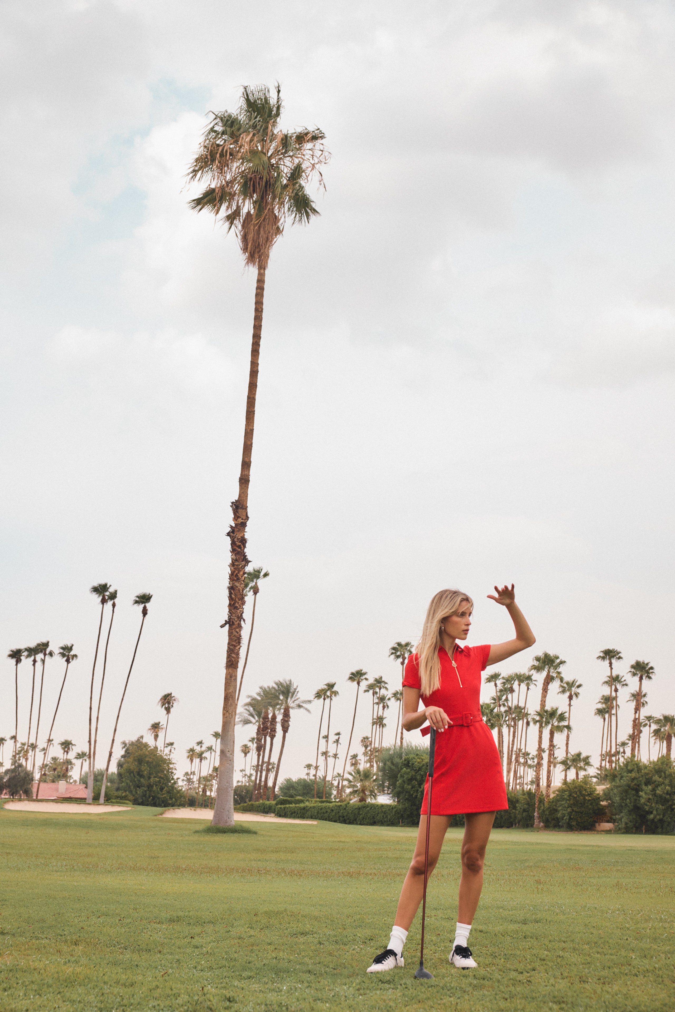 Everyday Women’s Belted Golfing Dress, Red – Goldie Byrd