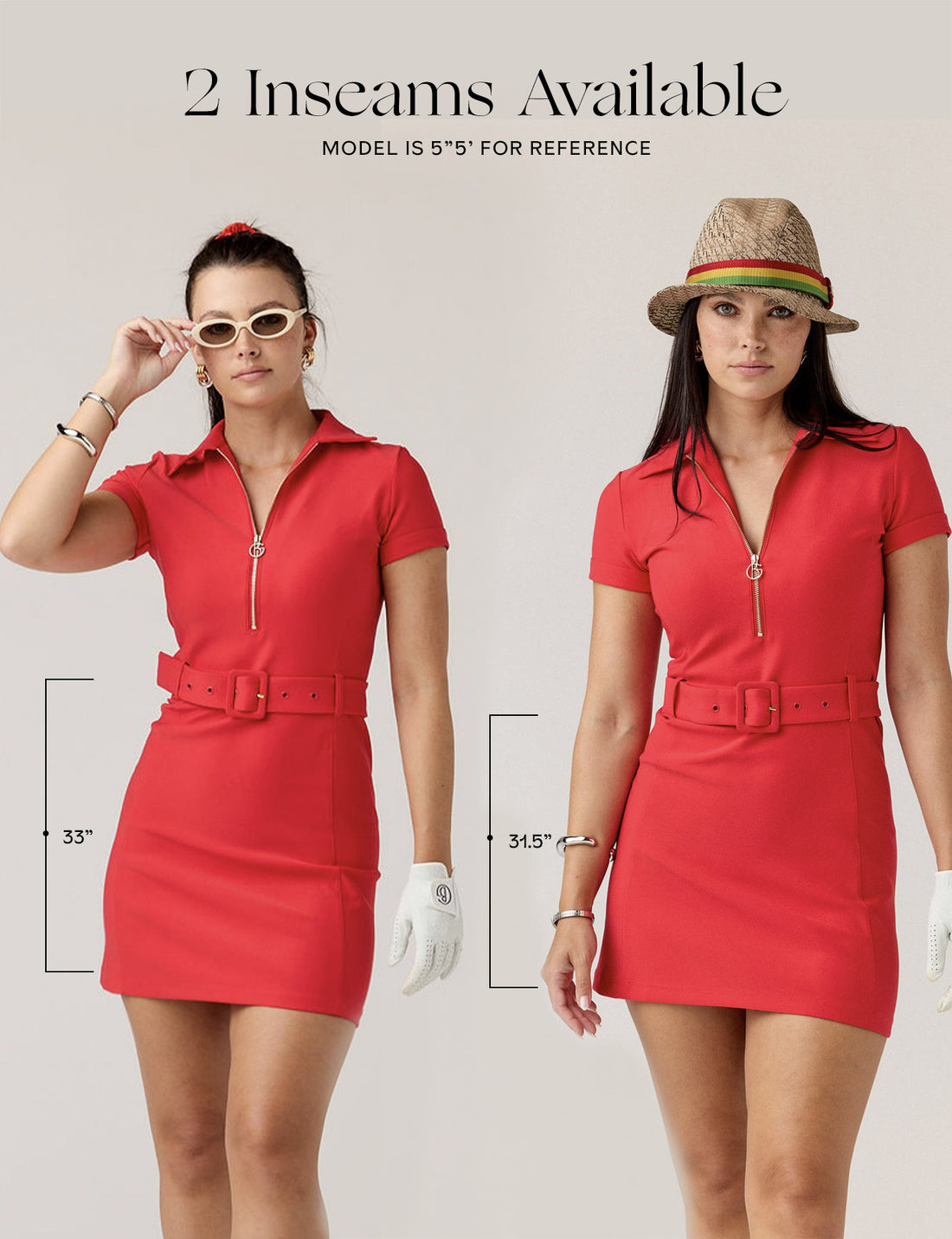 Everyday Women’s Belted Golfing Dress, Red – Goldie Byrd